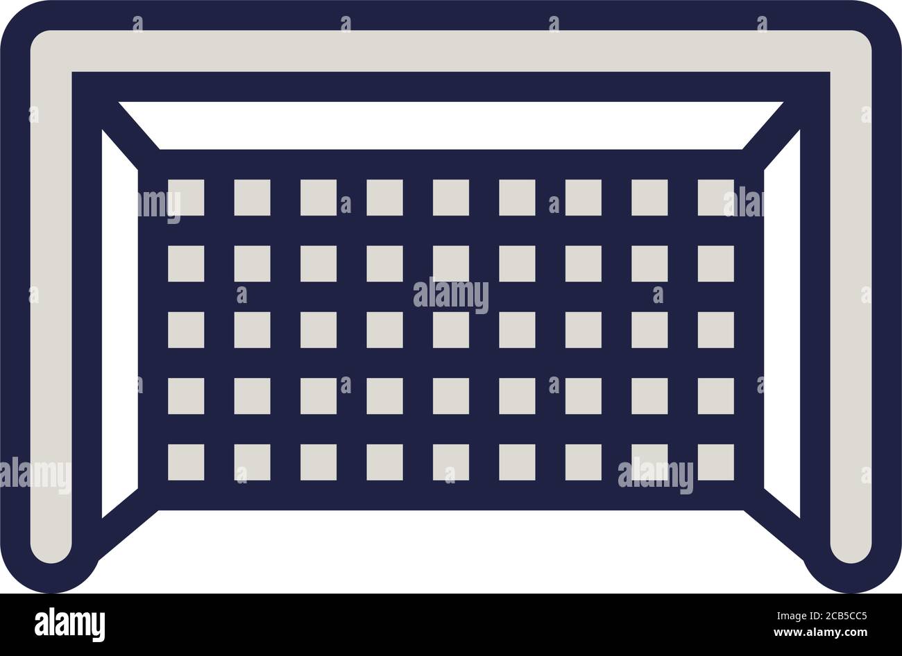 soccer arch goal line and fill style icon vector illustration design ...