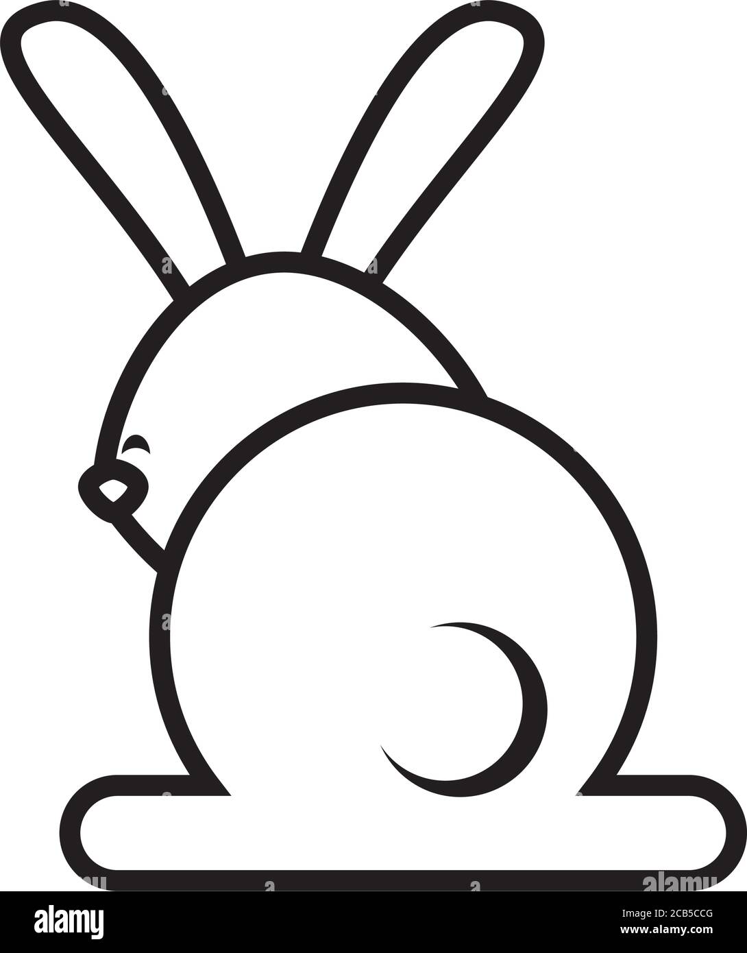 Back Of Bunny Outline