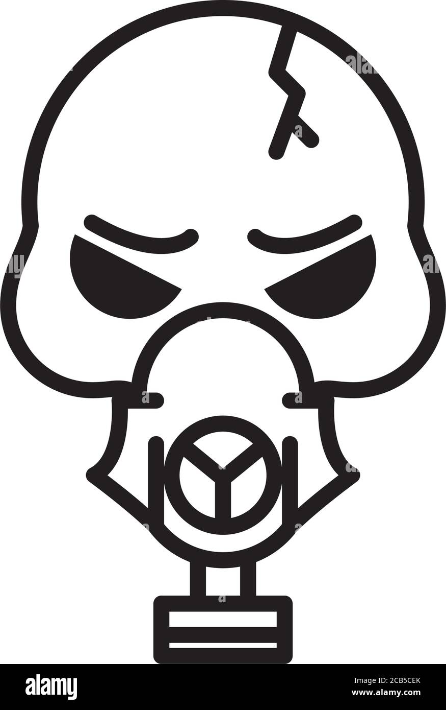 Broken mask Stock Vector Images - Alamy