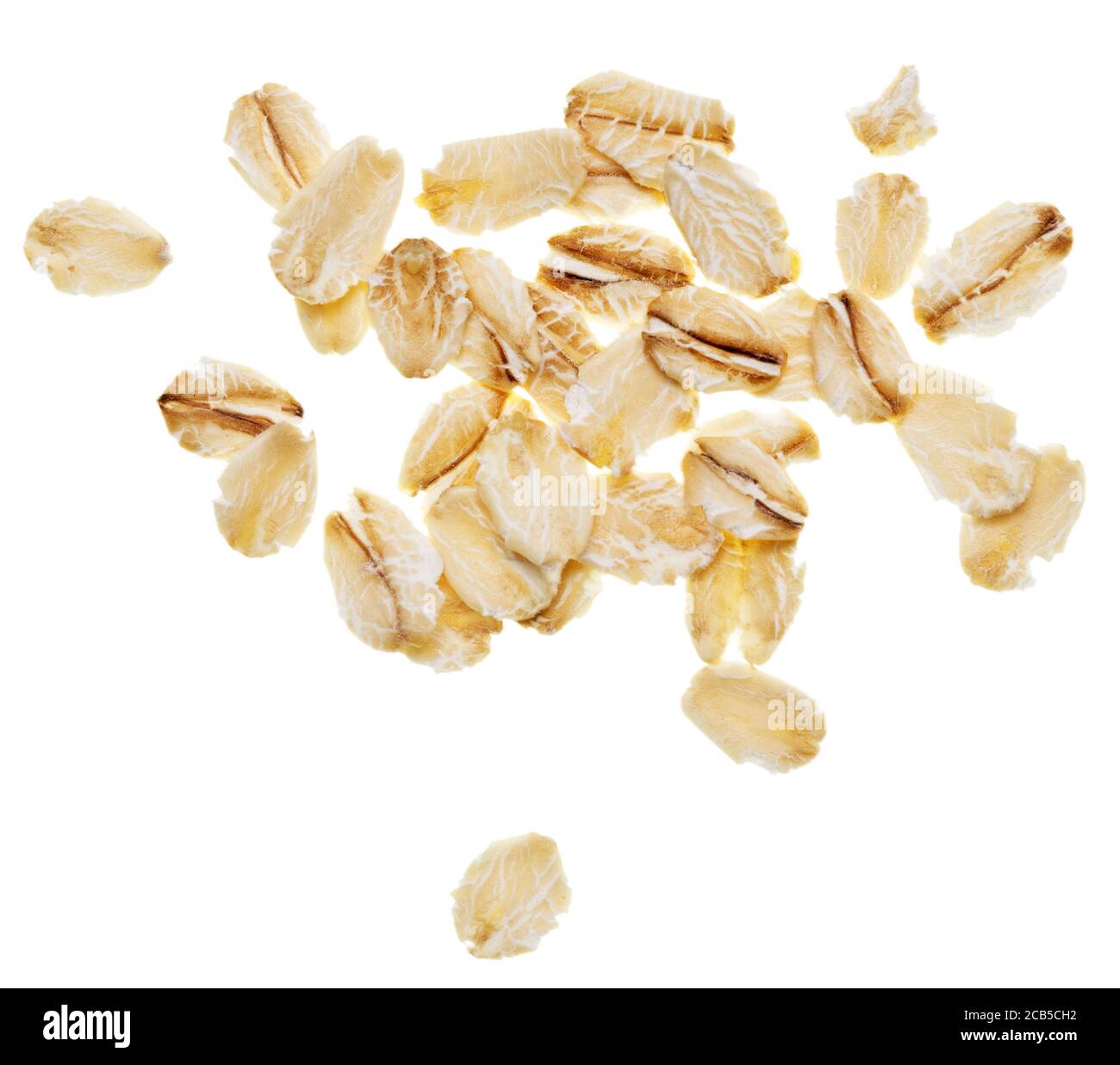 Oat flakes isolated on white background Stock Photo - Alamy