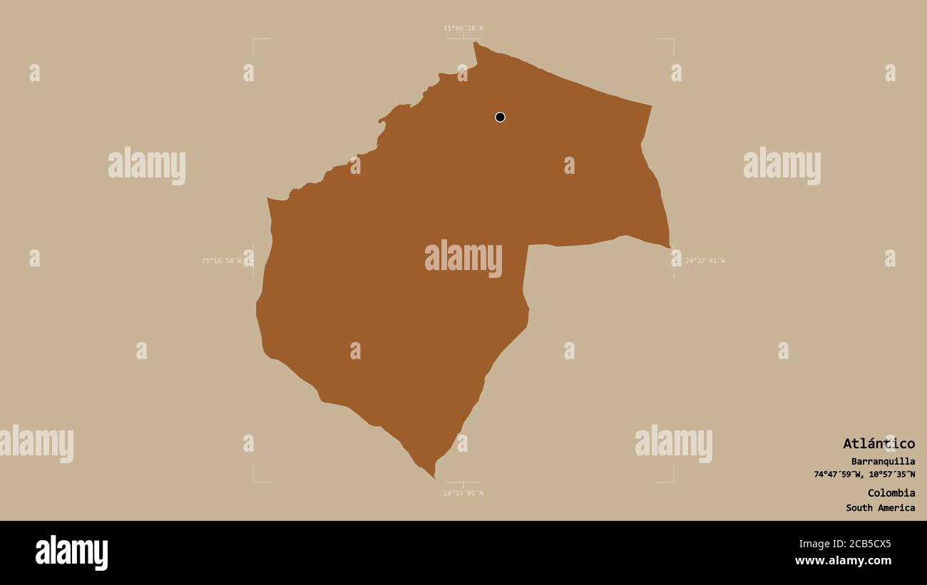 Atlantico department map hi-res stock photography and images - Alamy