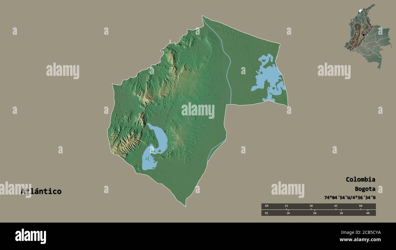 Atlantico department map hi-res stock photography and images - Alamy
