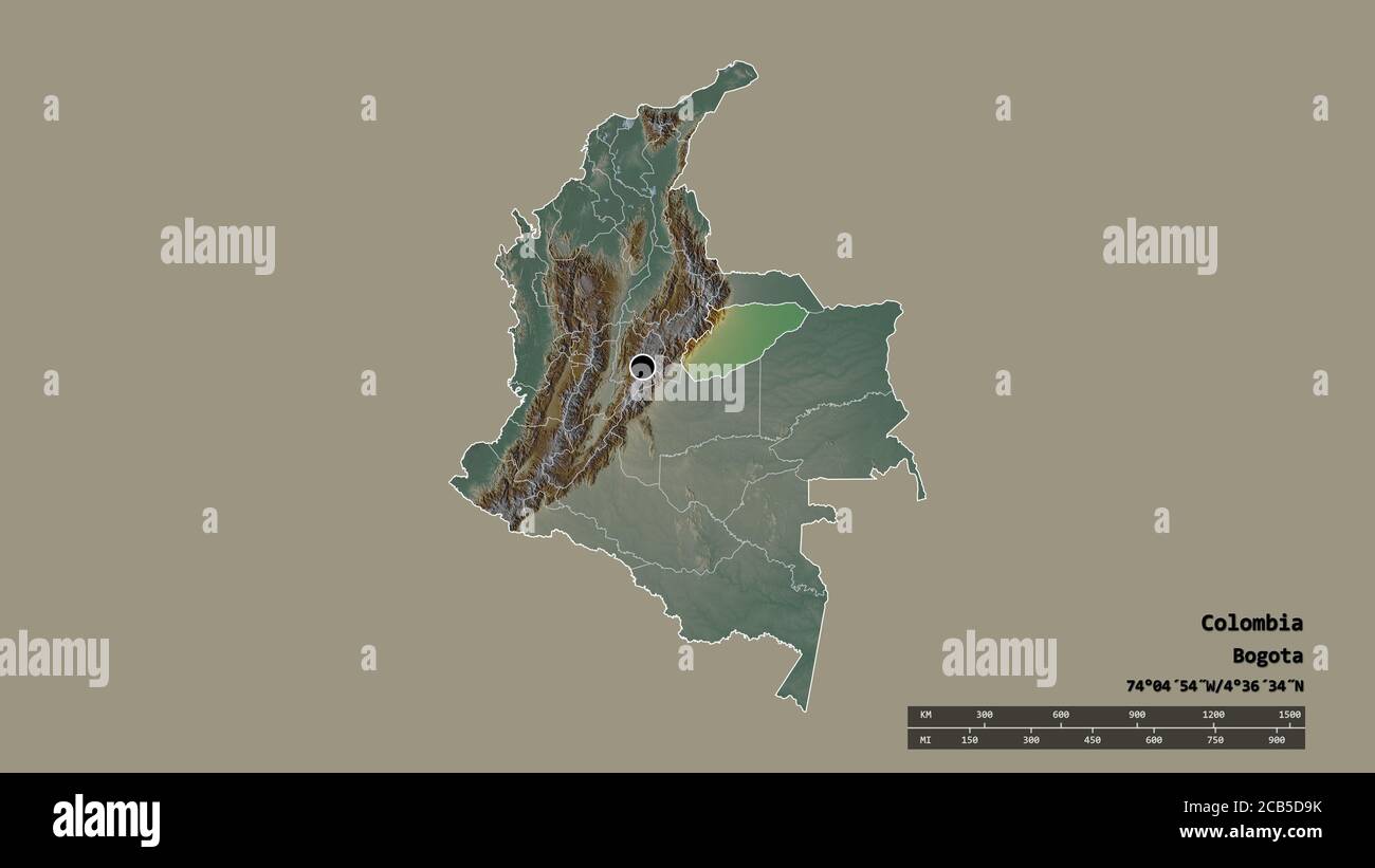 Casanare relief map hi-res stock photography and images - Alamy