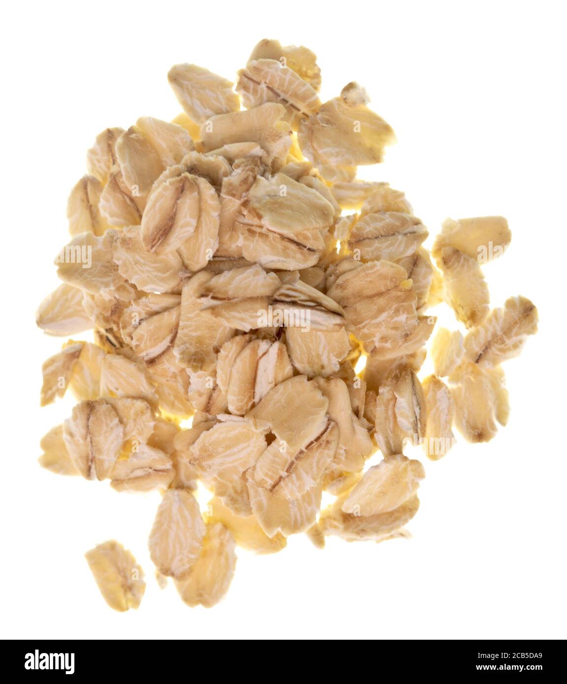 Oat flakes isolated on white background Stock Photo - Alamy