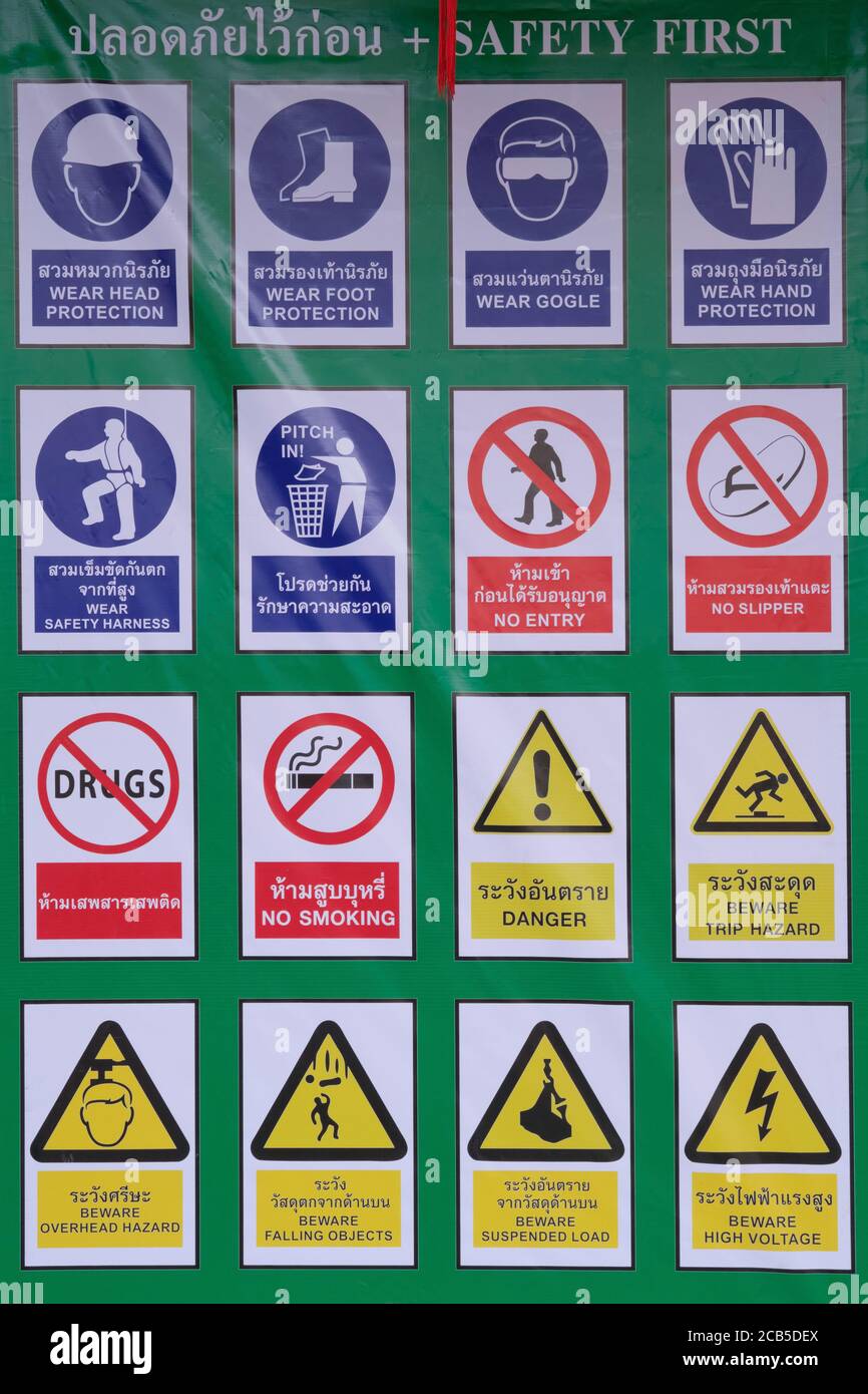 A signboard advertising a signmaker's shop selling warning and ...