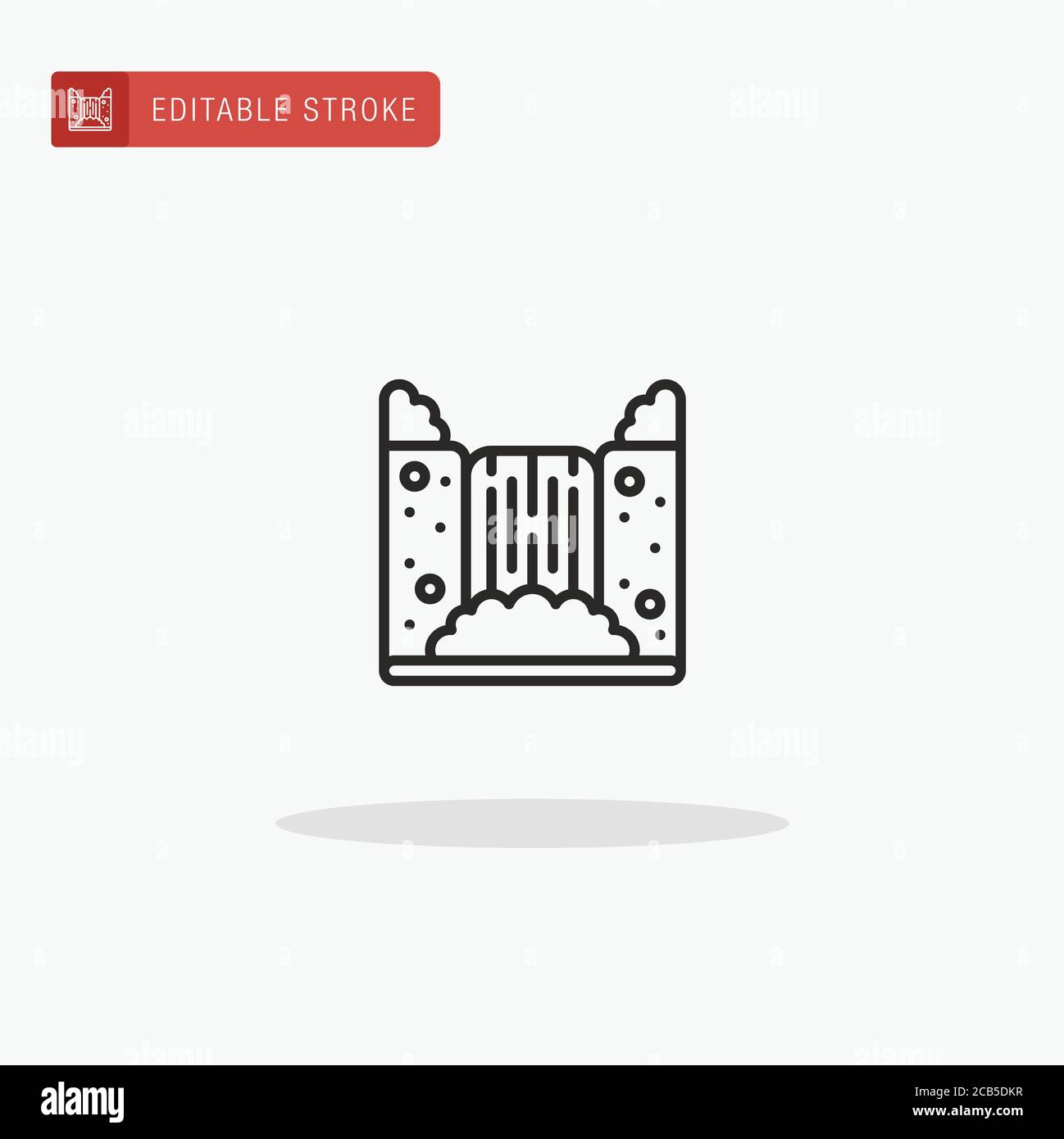 Waterfall icon vector. Waterfall icon for presentation Stock Vector ...