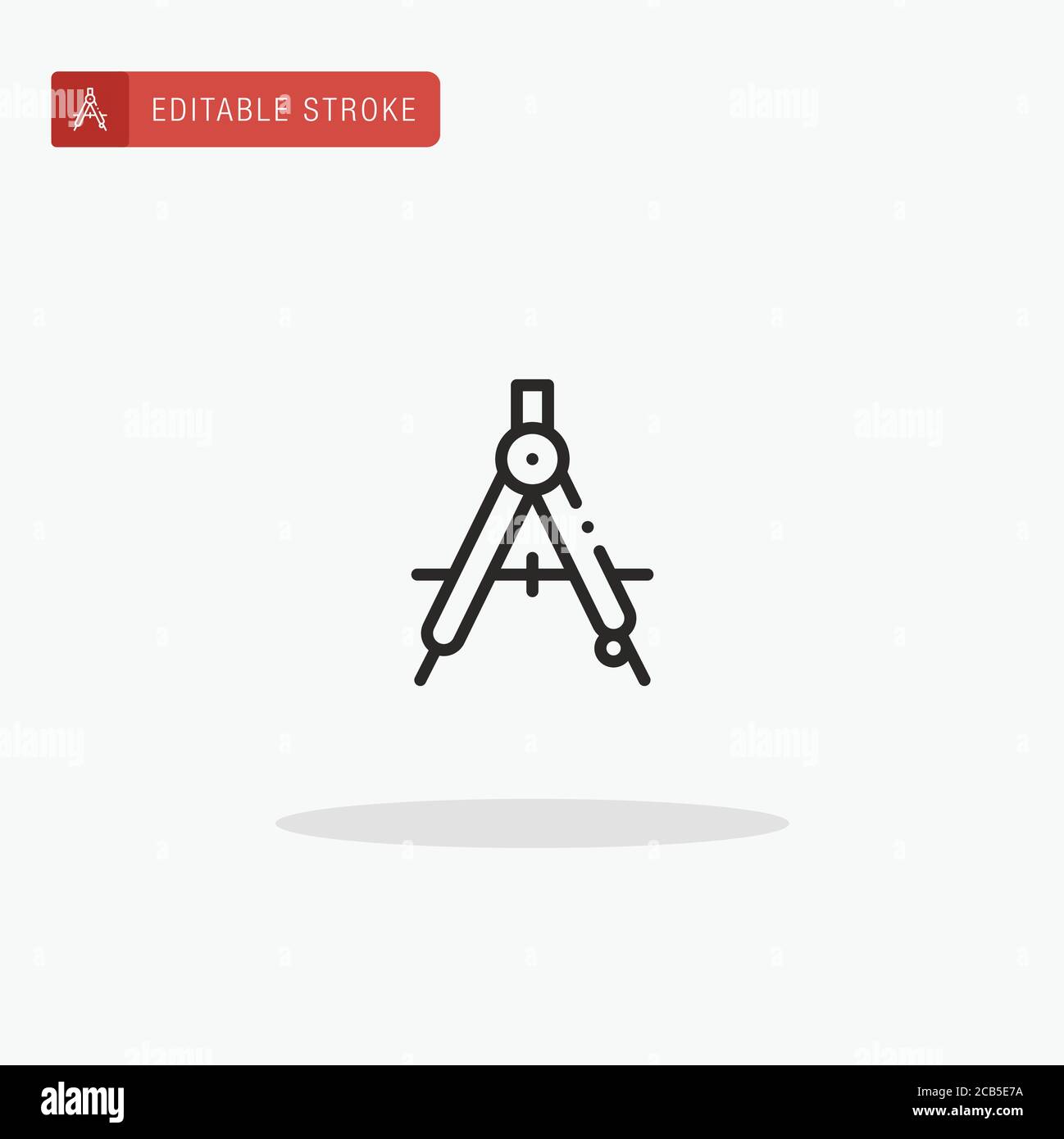 Drawing Compass icon vector. Drawing Compass icon for presentation ...