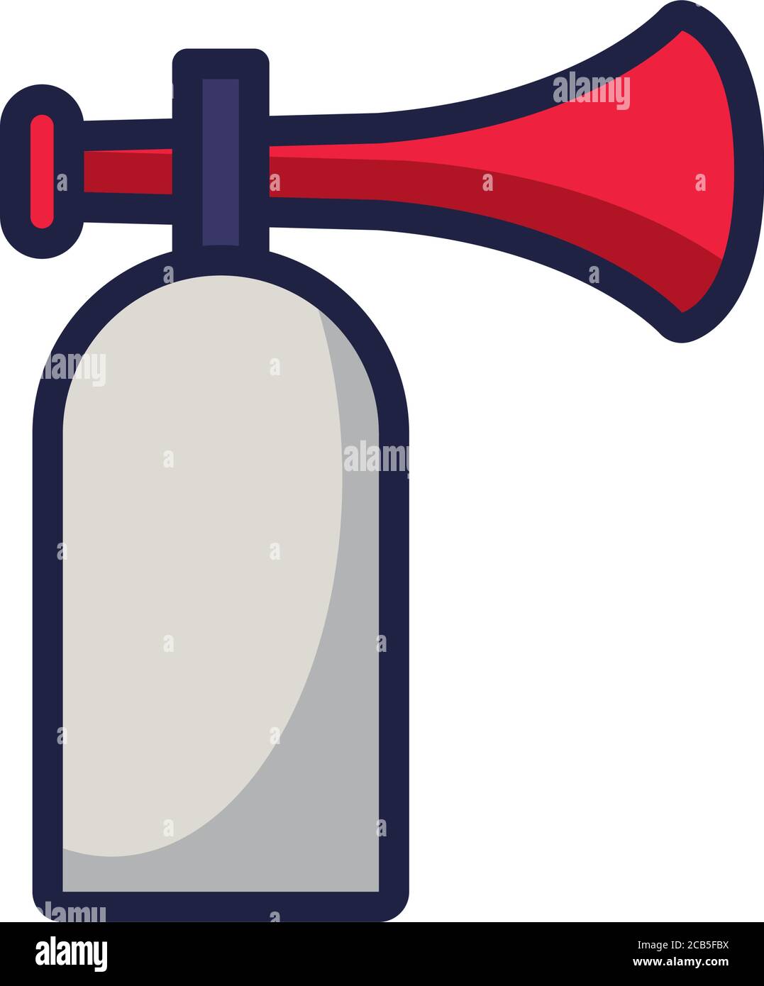 air cornet line and fill style icon vector illustration design Stock ...