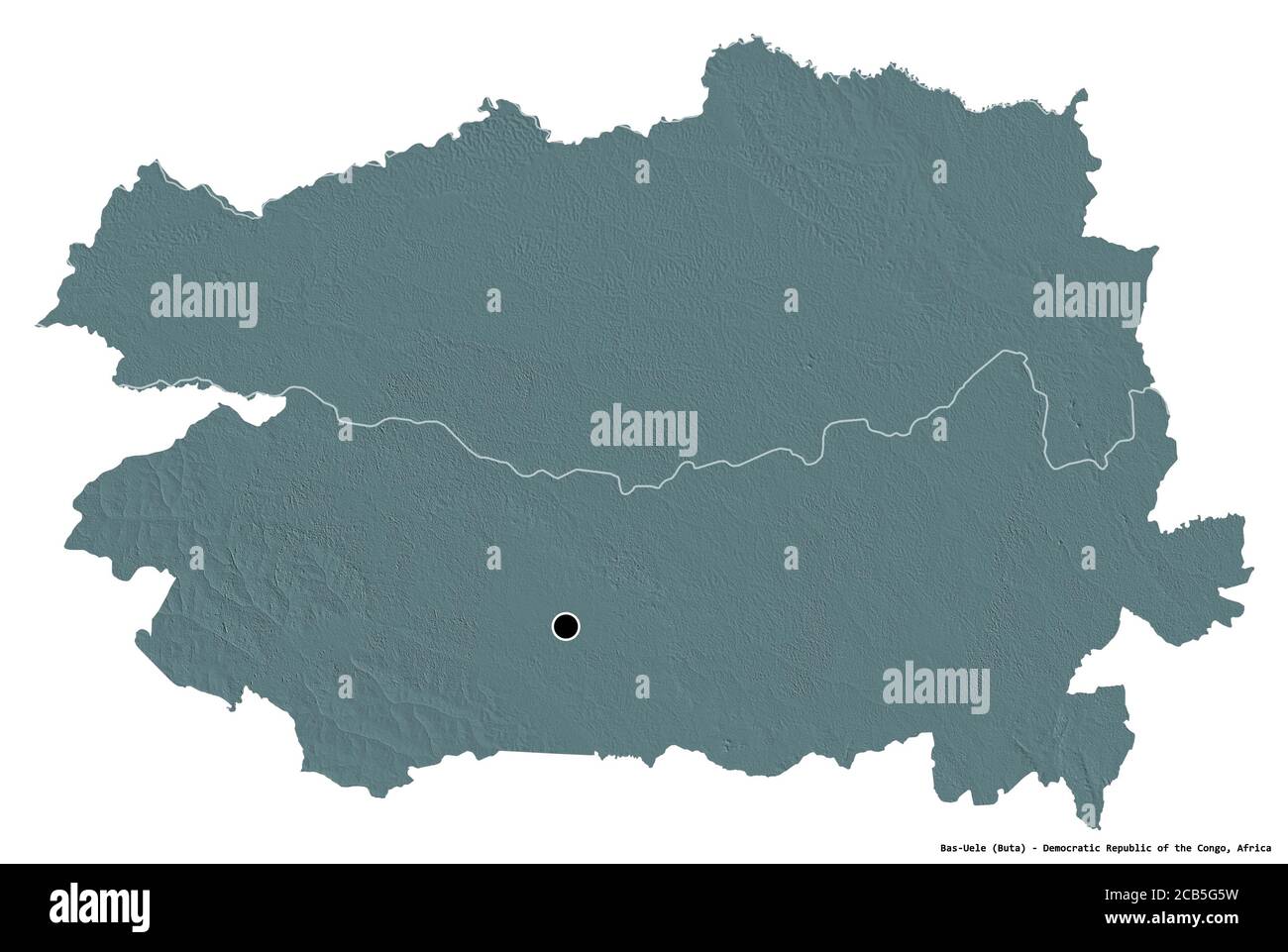 Shape of Bas-Uele, province of Democratic Republic of the Congo, with ...