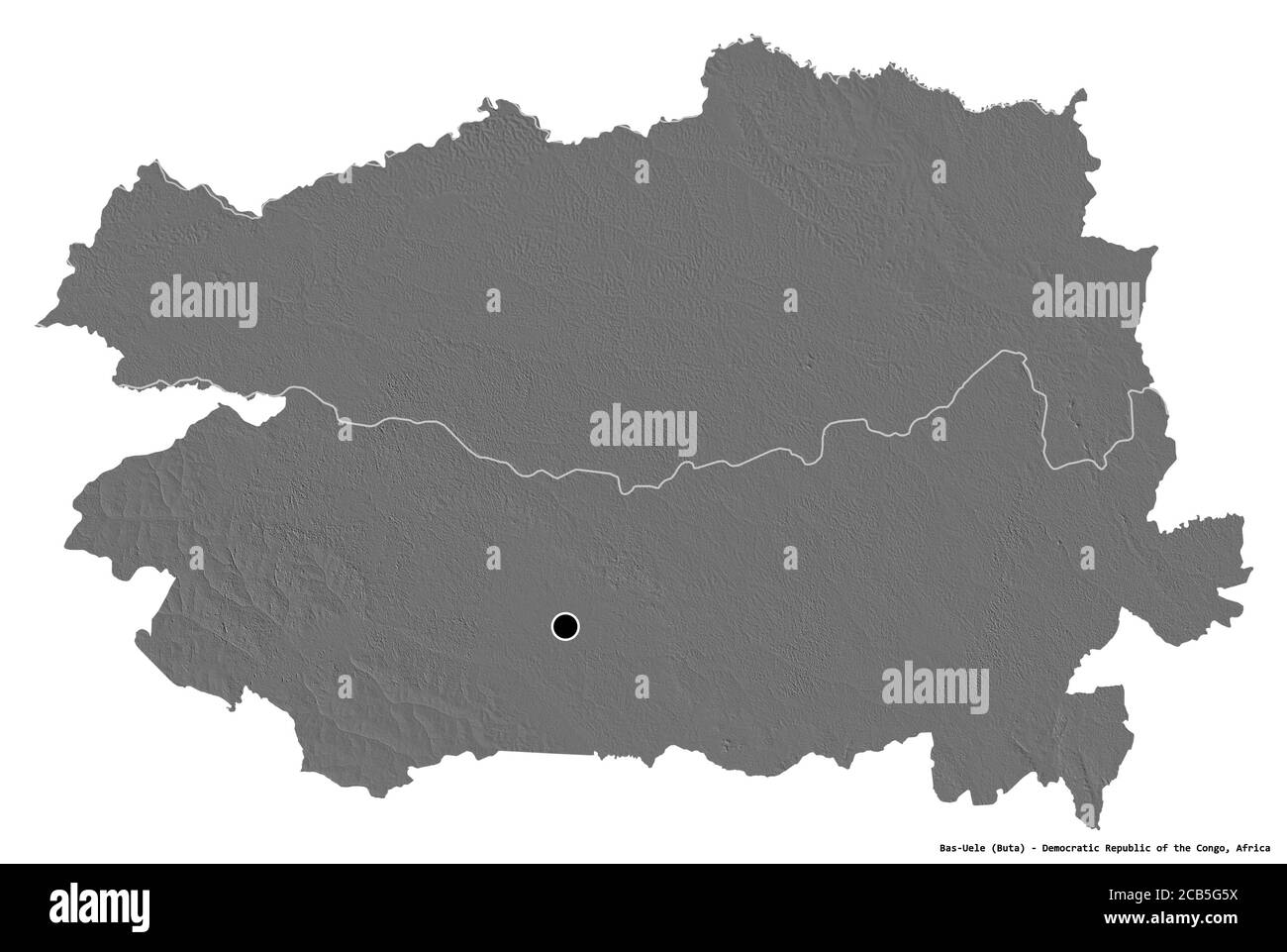 Shape of Bas-Uele, province of Democratic Republic of the Congo, with ...