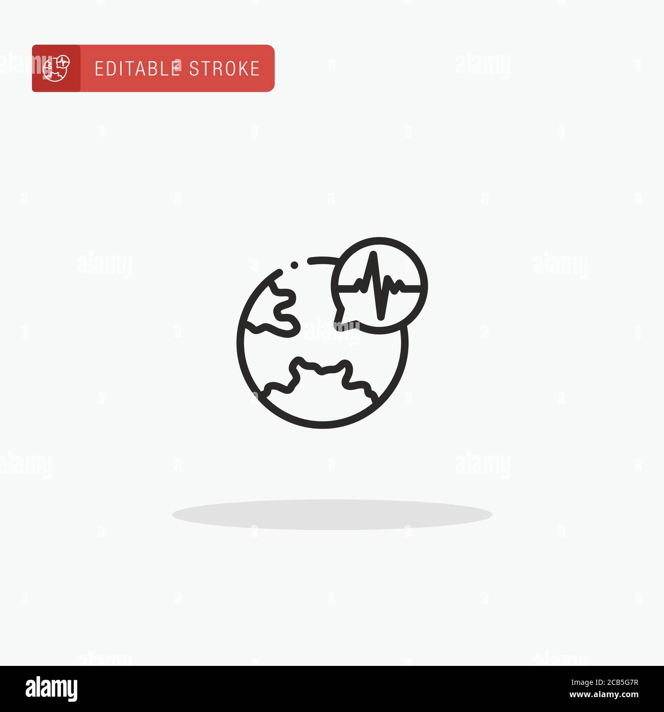 Earthquake icon vector. Earthquake icon for presentation Stock Vector ...