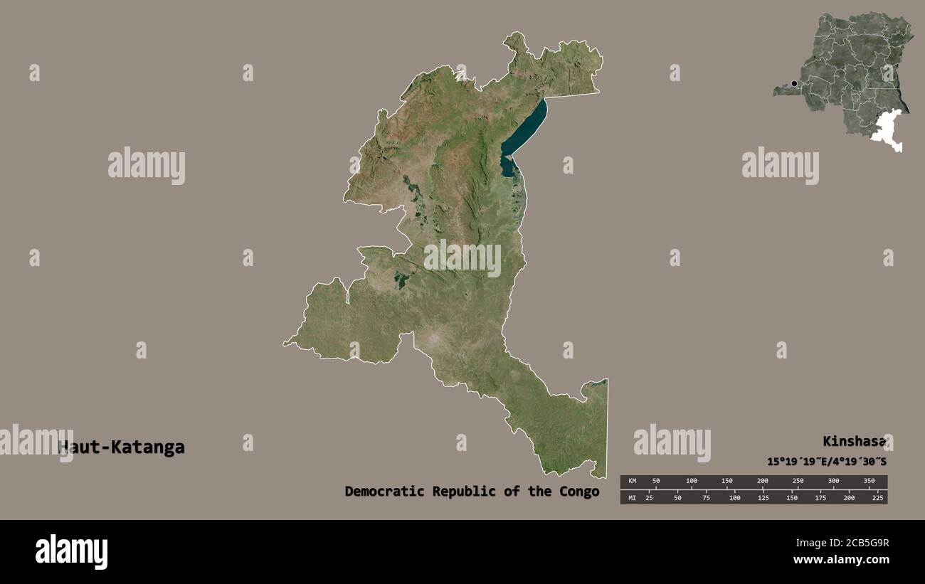Shape of Haut-Katanga, province of Democratic Republic of the Congo ...