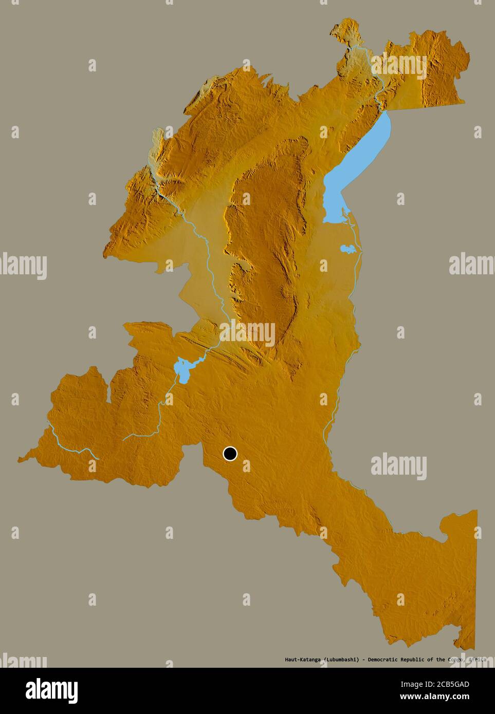 Shape of Haut-Katanga, province of Democratic Republic of the Congo ...