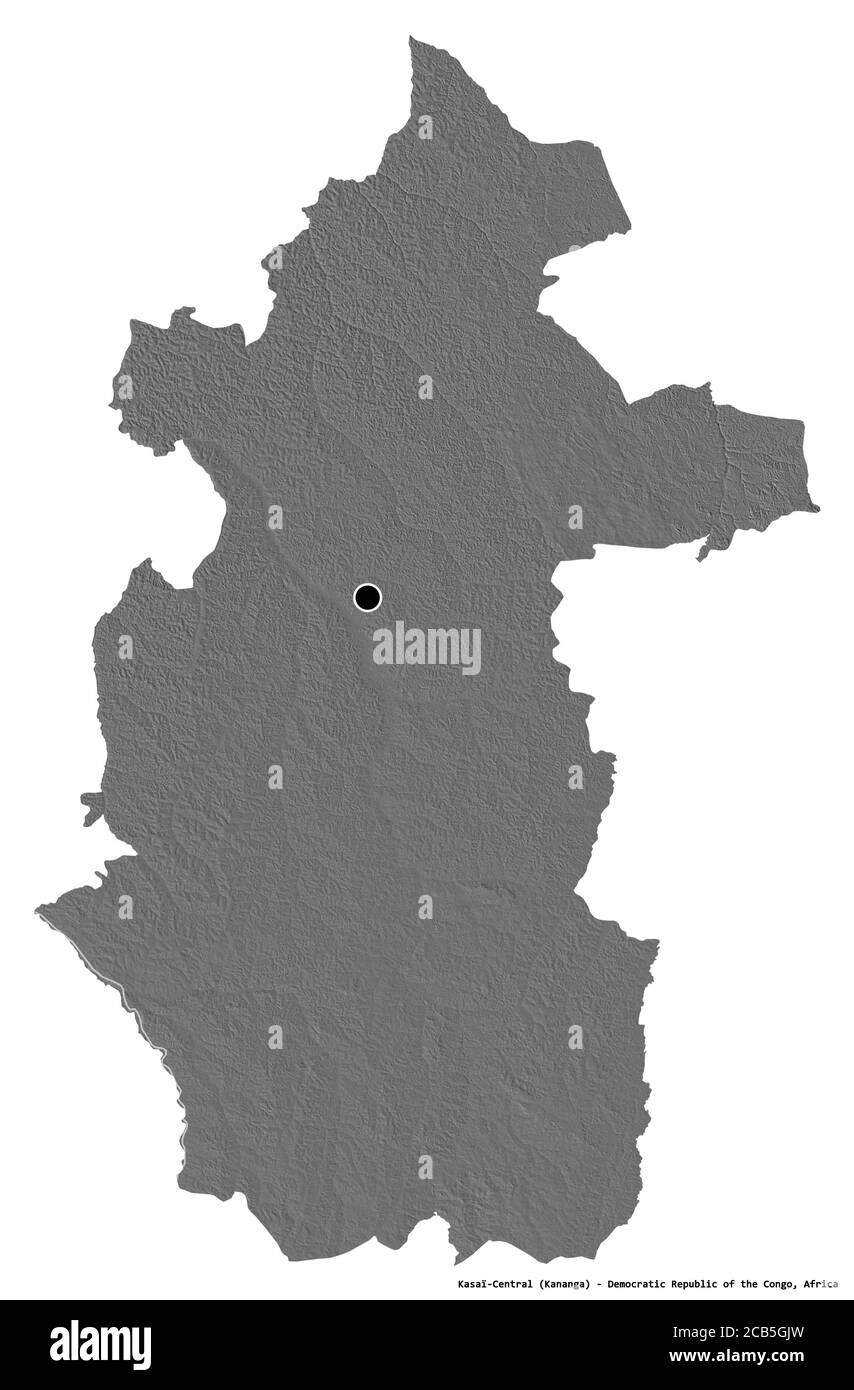 Shape of Kasaï-Central, province of Democratic Republic of the Congo ...