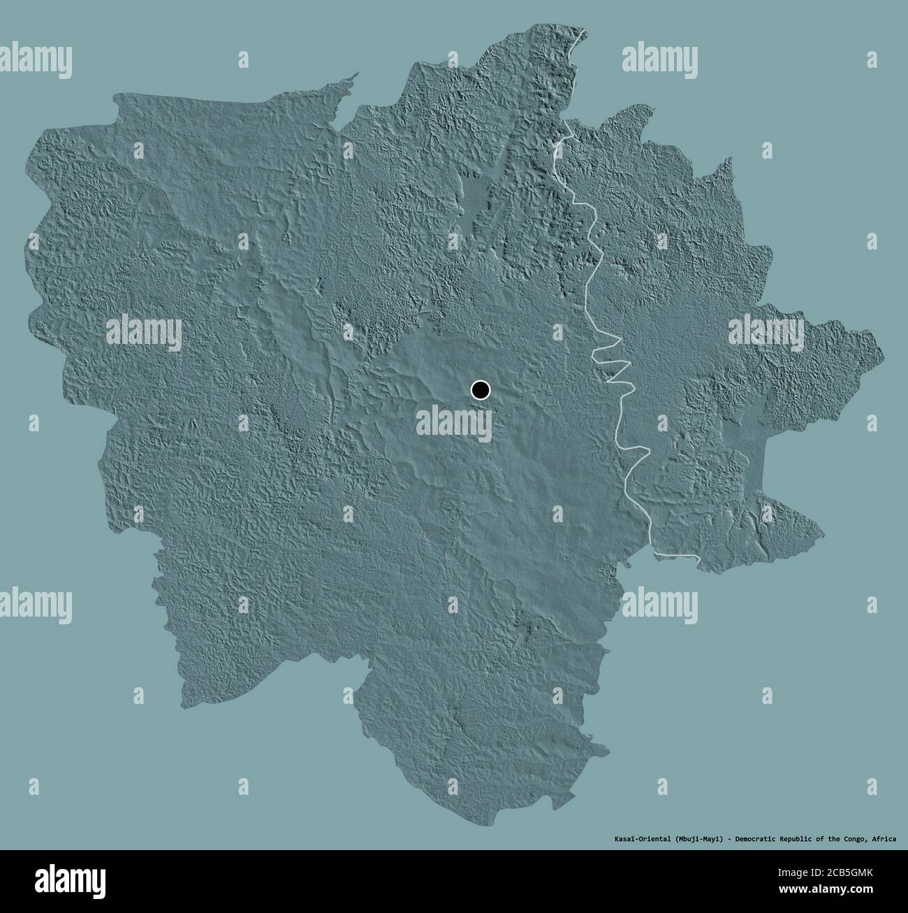 Shape of Kasaï-Oriental, province of Democratic Republic of the Congo ...