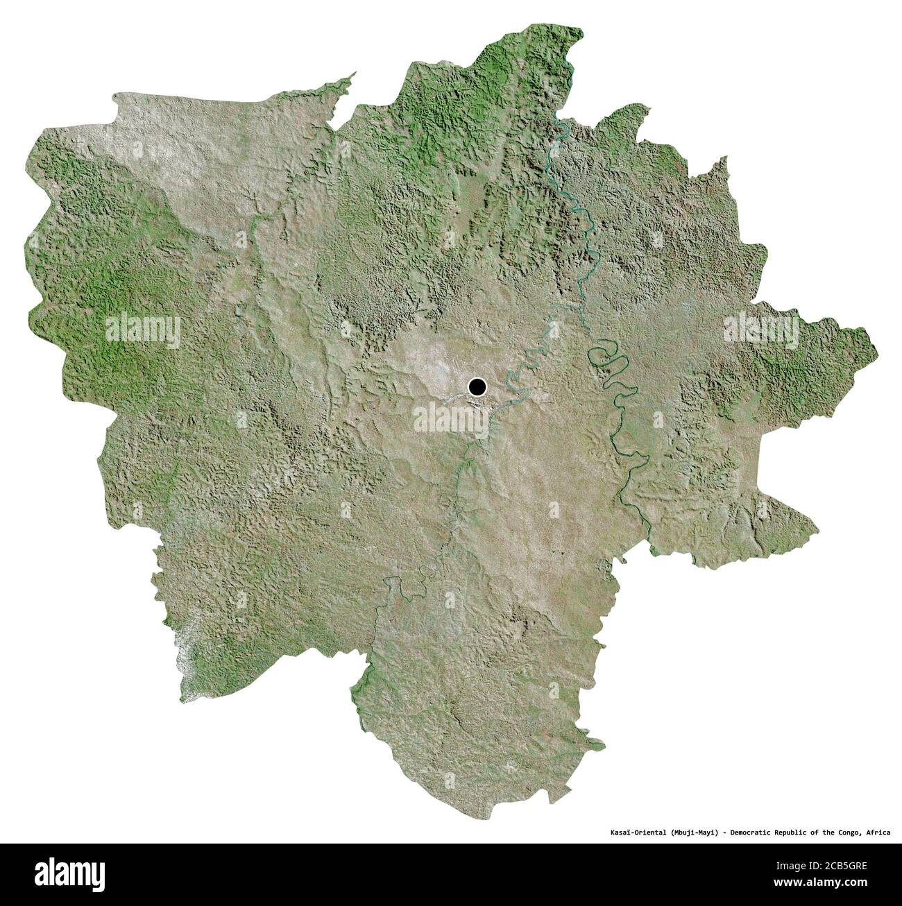 Shape of Kasaï-Oriental, province of Democratic Republic of the Congo ...