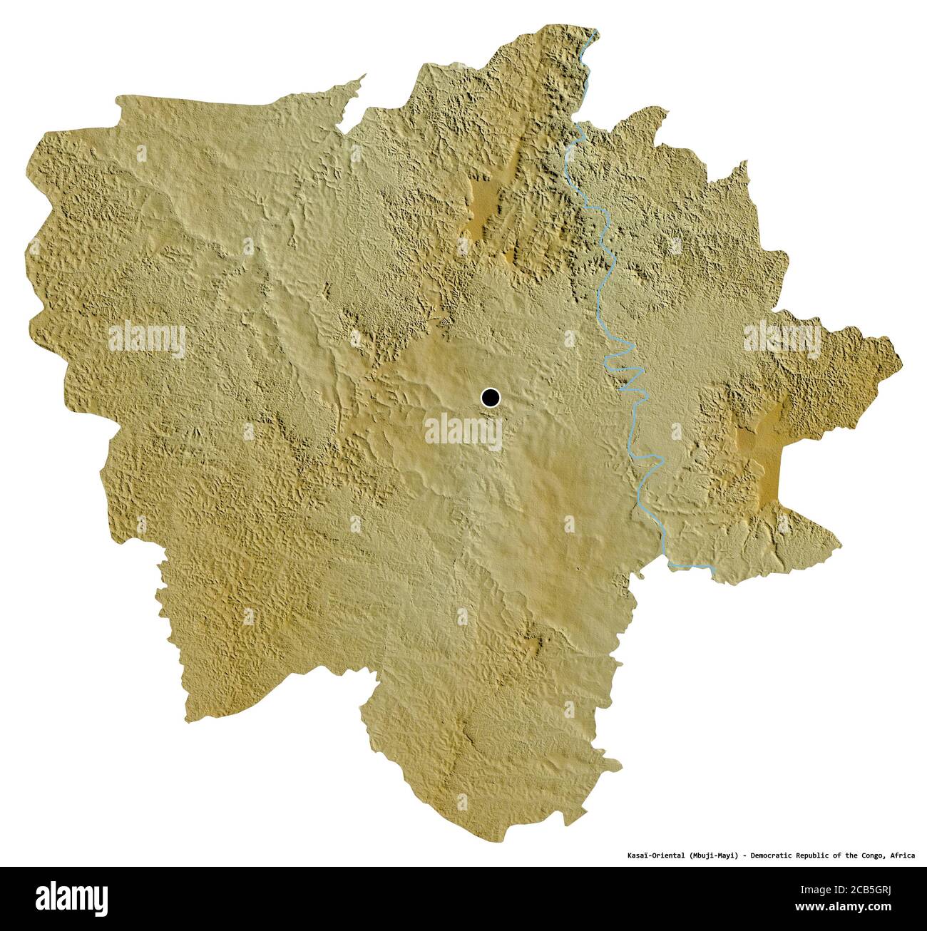 Shape of Kasaï-Oriental, province of Democratic Republic of the Congo ...