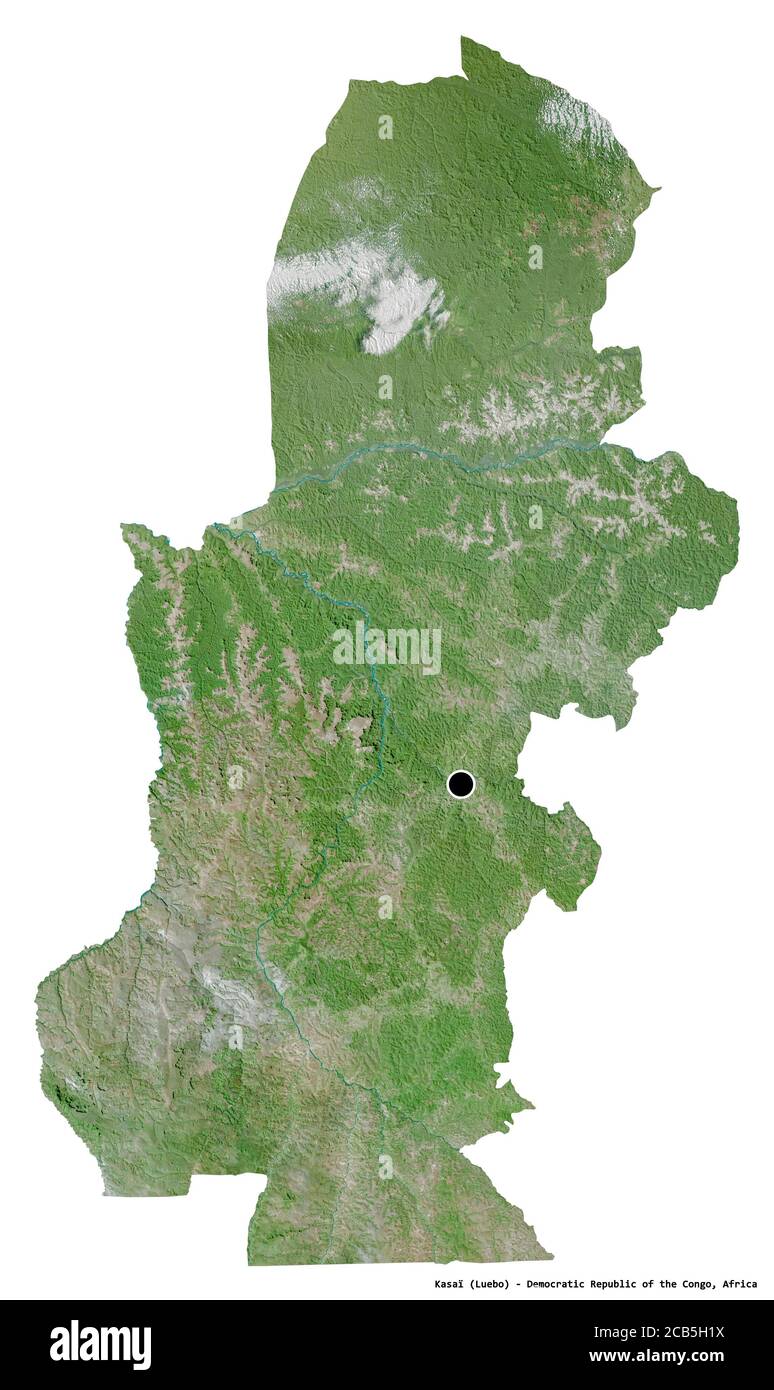 Shape of Kasaï, province of Democratic Republic of the Congo, with its ...