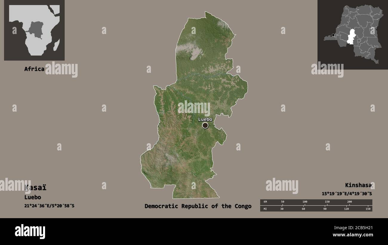 Shape of Kasaï, province of Democratic Republic of the Congo, and its ...