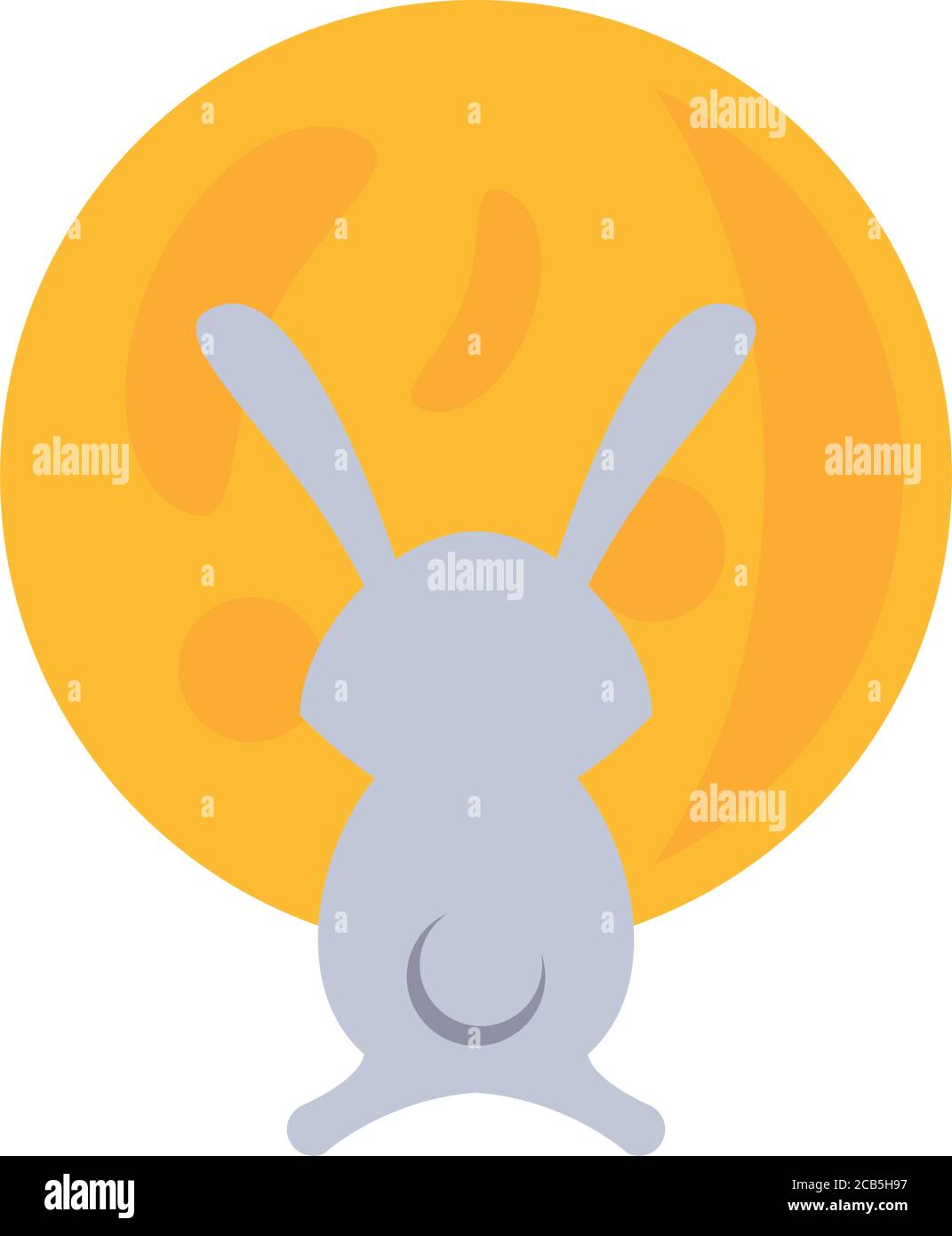 Satellite moon with rabbit Stock Vector Images - Alamy