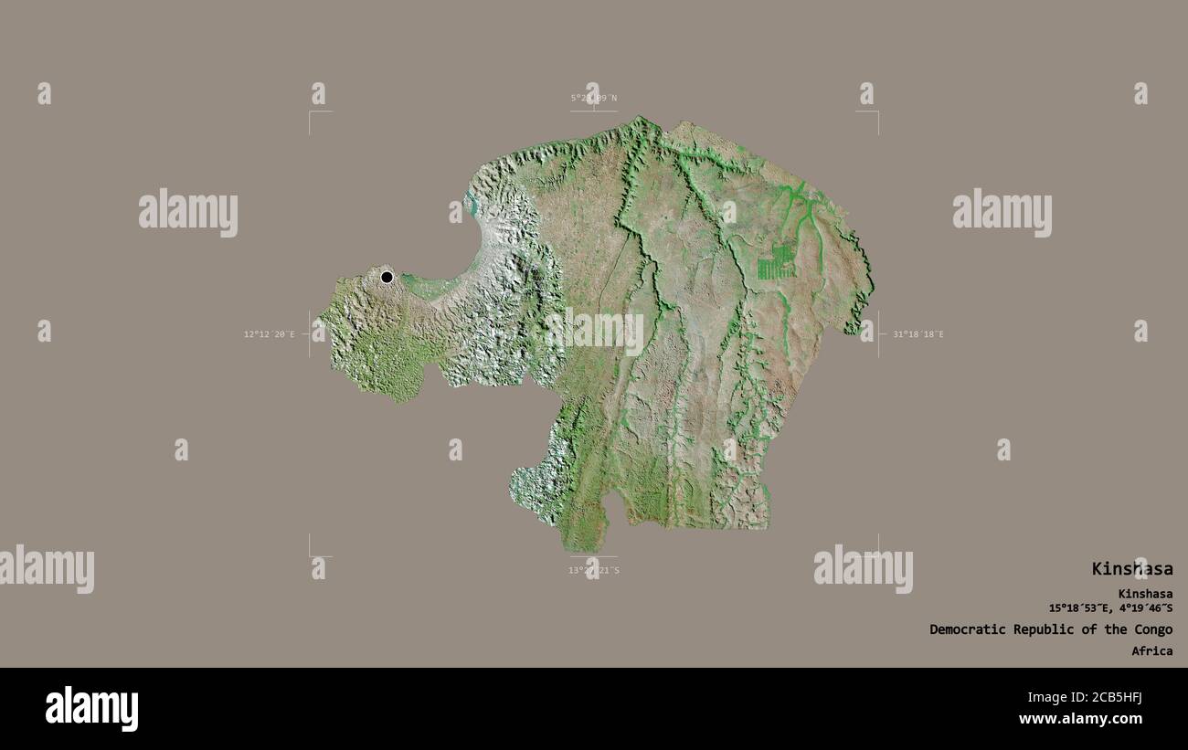Area of Kinshasa, province of Democratic Republic of the Congo ...