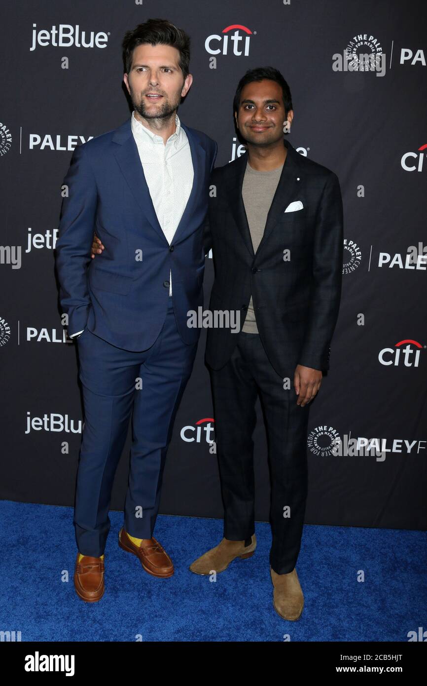 LOS ANGELES - MAR 21: Adam Scott, Aziz Ansari at the PaleyFest - "Parks ...