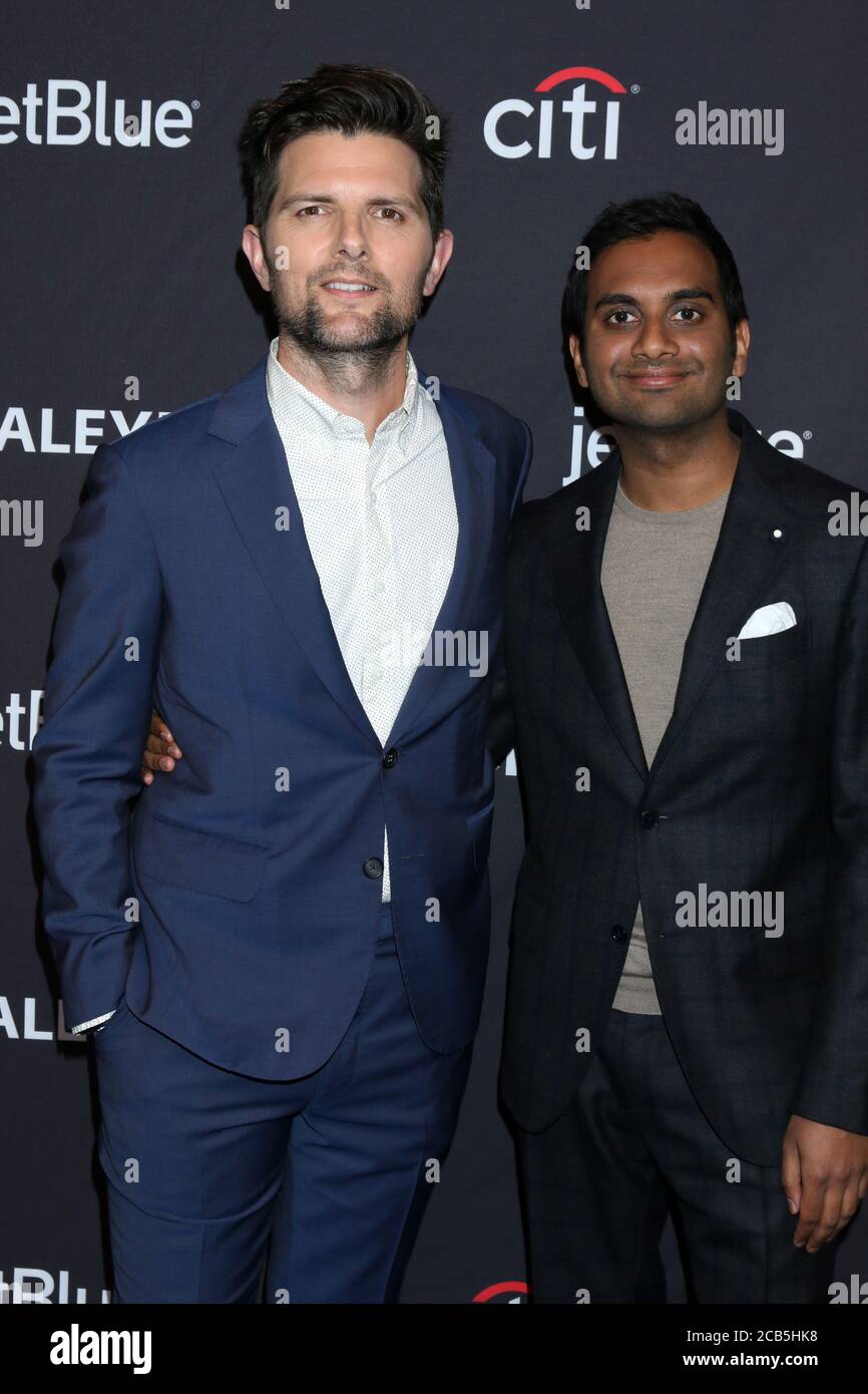 LOS ANGELES - MAR 21: Adam Scott, Aziz Ansari at the PaleyFest - "Parks ...