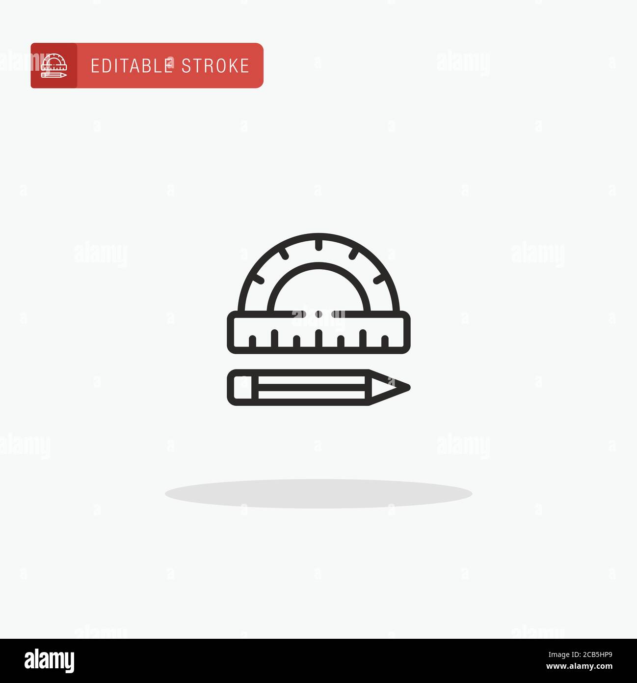 Protractor icon vector. Protractor icon for presentation Stock Vector ...