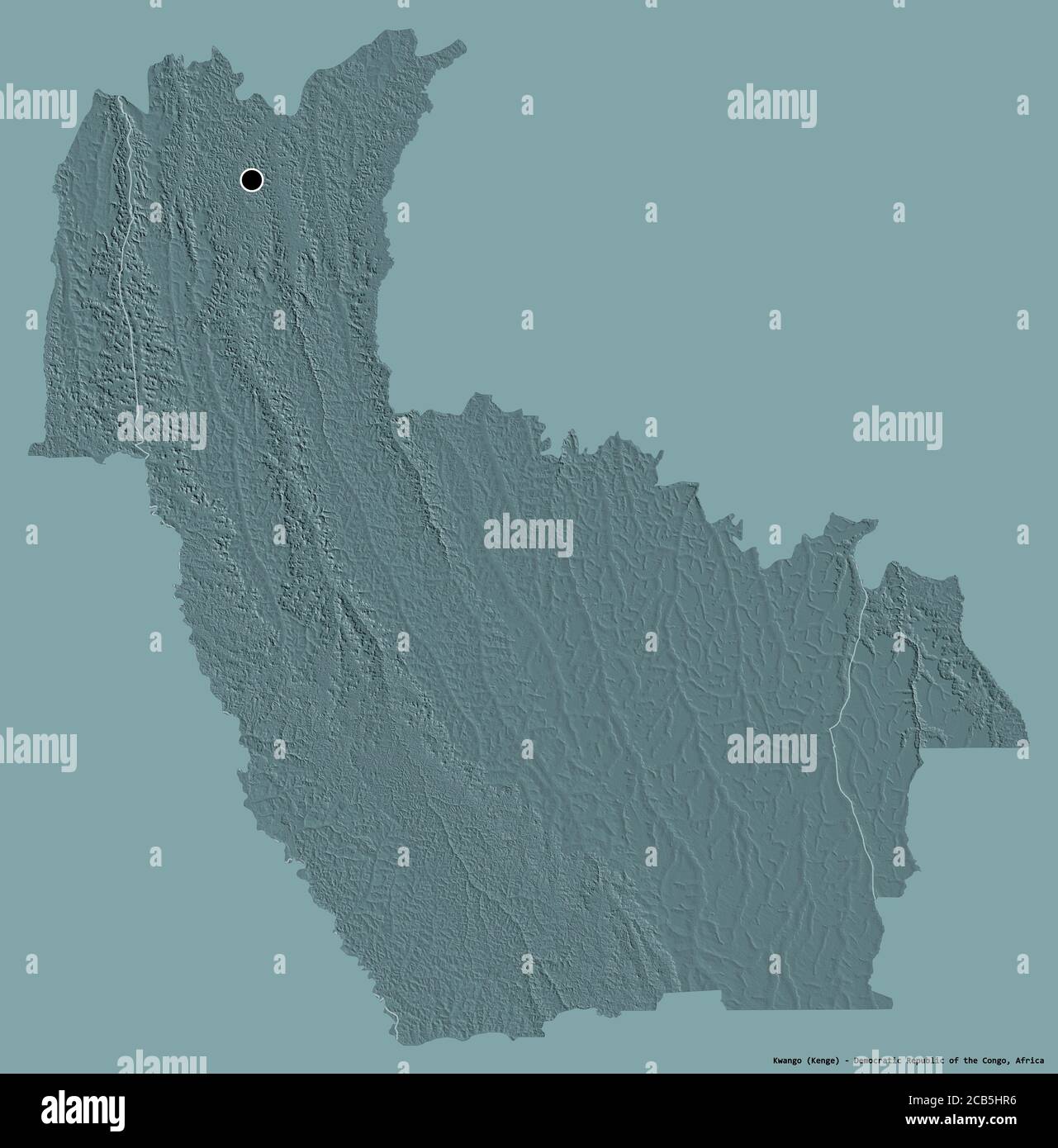 Shape of Kwango, province of Democratic Republic of the Congo, with its ...
