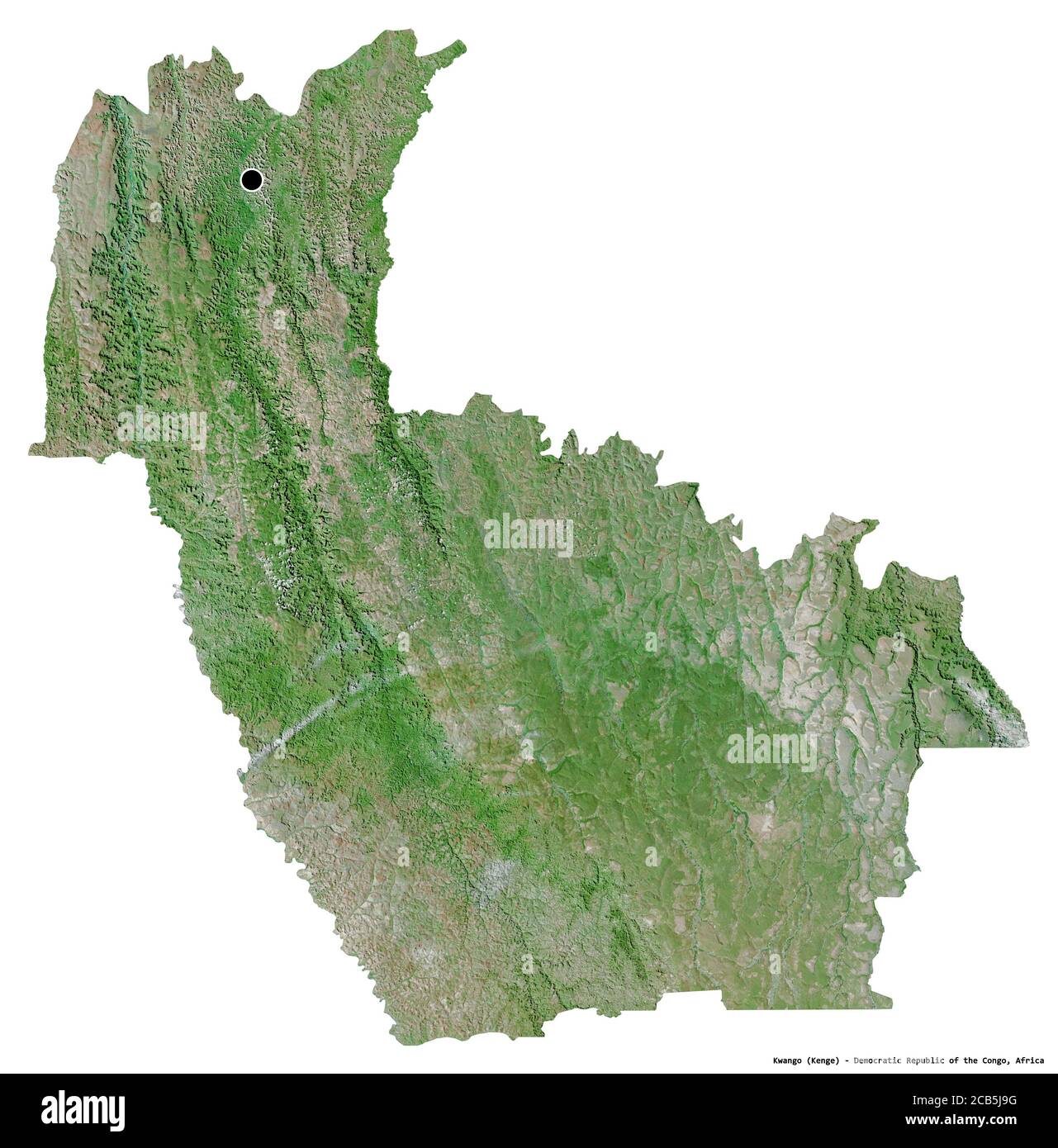 Shape of Kwango, province of Democratic Republic of the Congo, with its ...