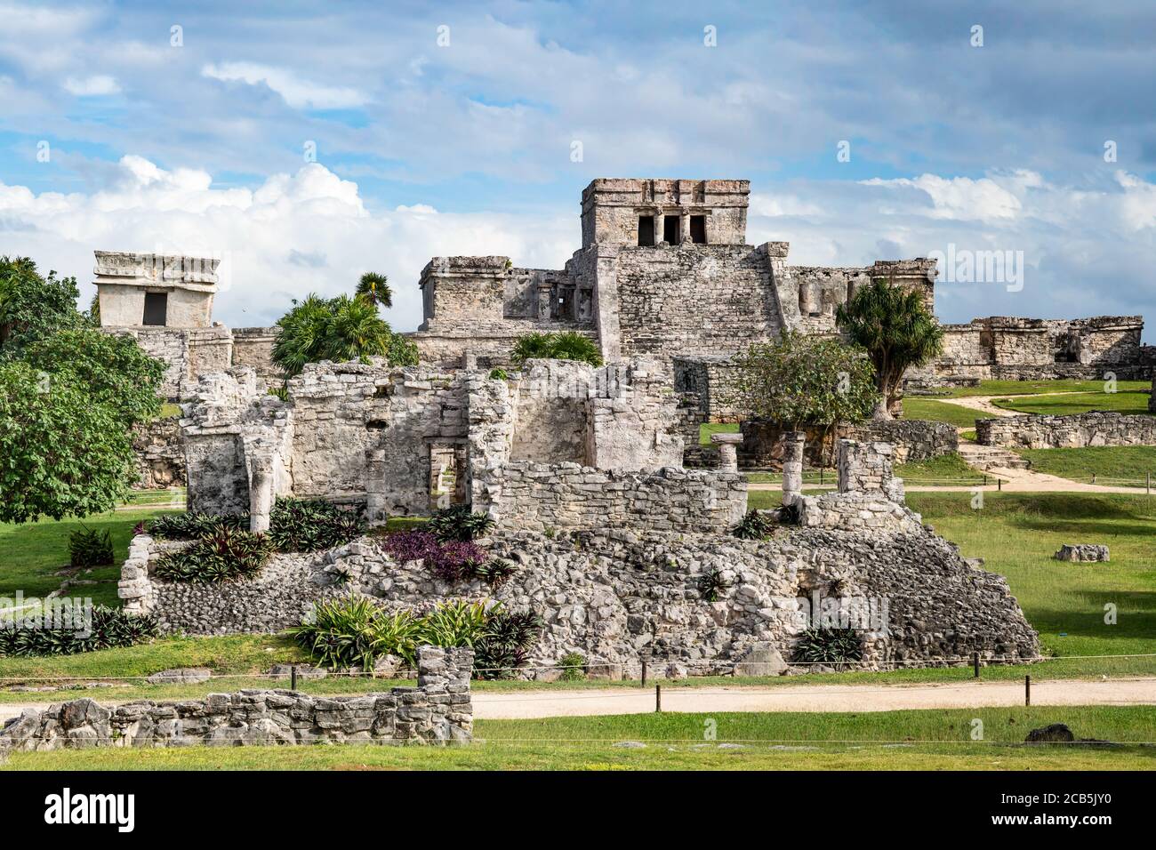 El Castillo or the Castle is the largest temple in the ruins of the ...