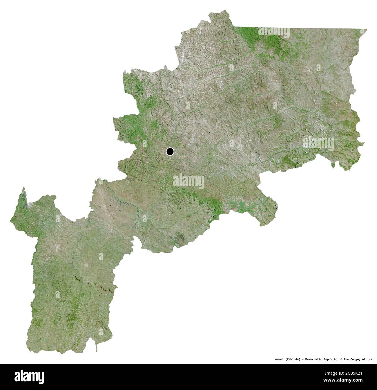 Shape of Lomami, province of Democratic Republic of the Congo, with its ...