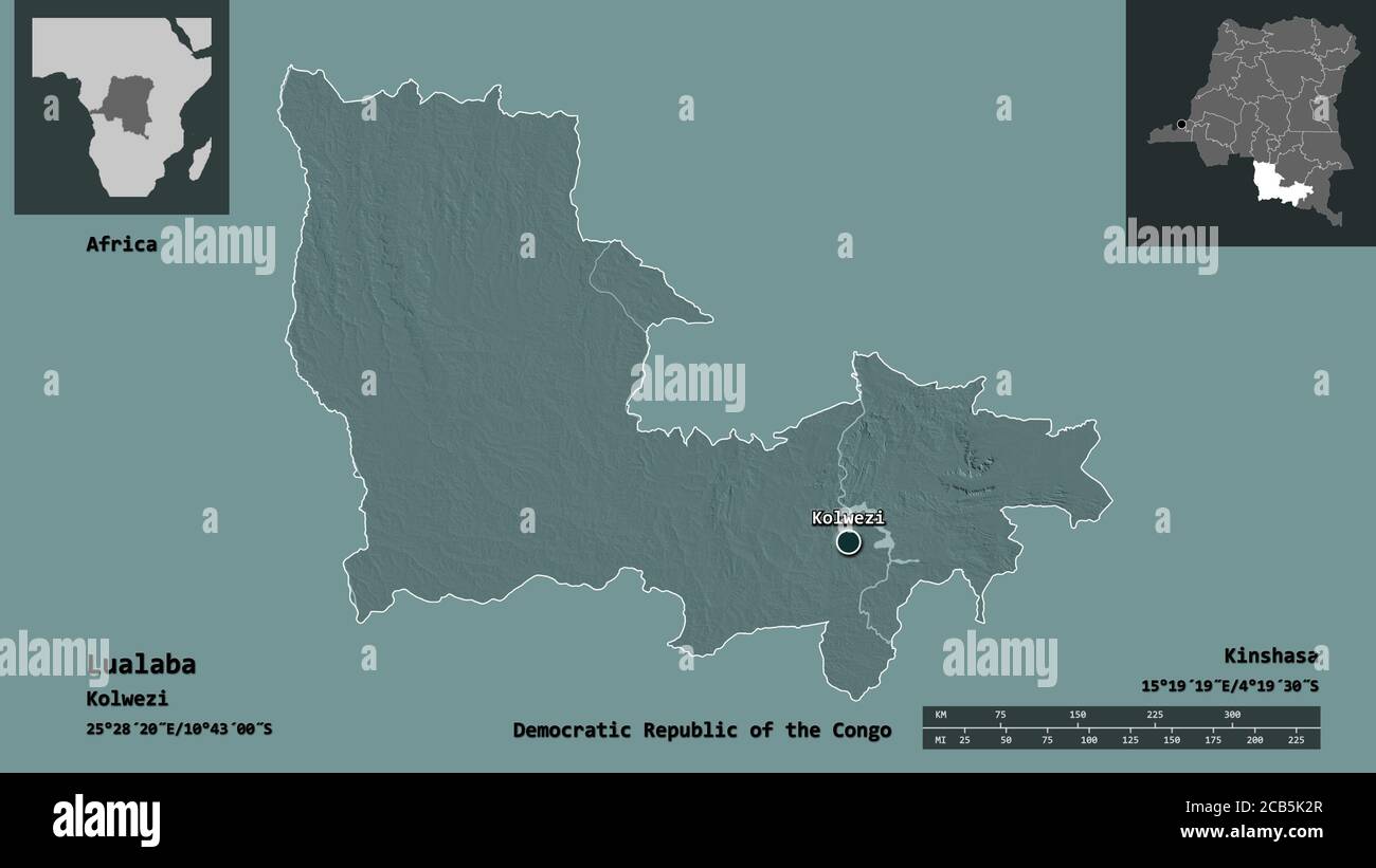 Shape of Lualaba, province of Democratic Republic of the Congo, and its ...