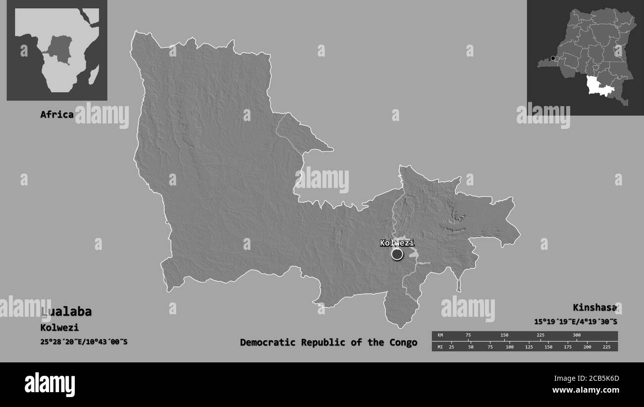 Shape of Lualaba, province of Democratic Republic of the Congo, and its ...