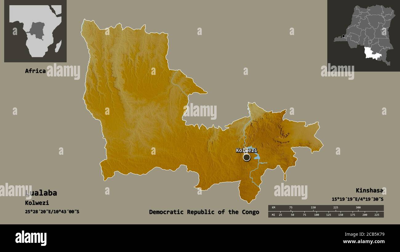 Shape of Lualaba, province of Democratic Republic of the Congo, and its ...