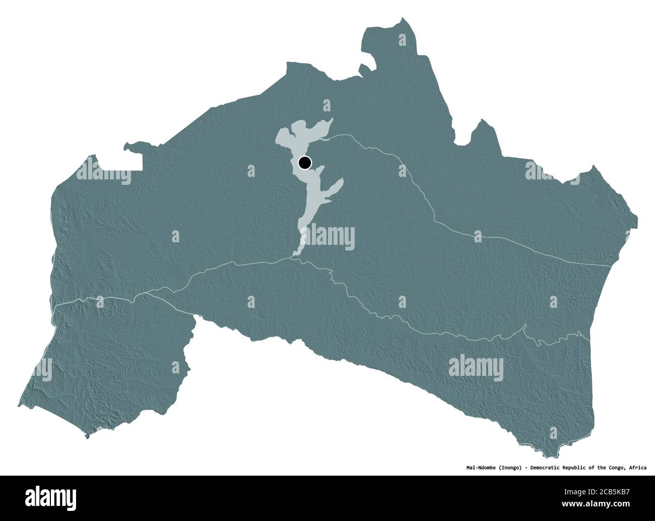 Shape of Maï-Ndombe, province of Democratic Republic of the Congo, with ...