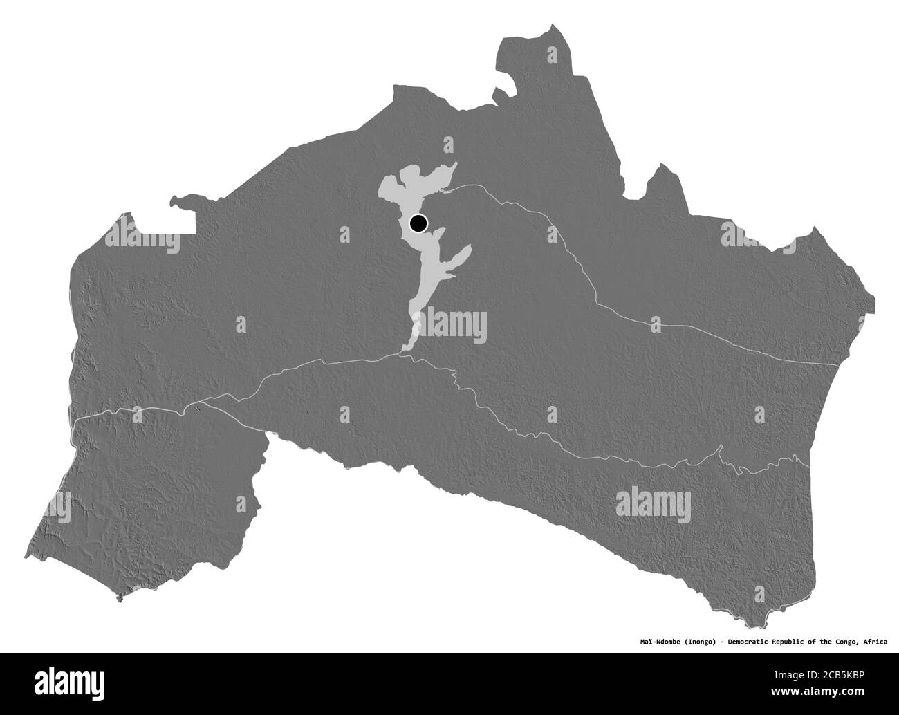 Shape of Maï-Ndombe, province of Democratic Republic of the Congo, with ...
