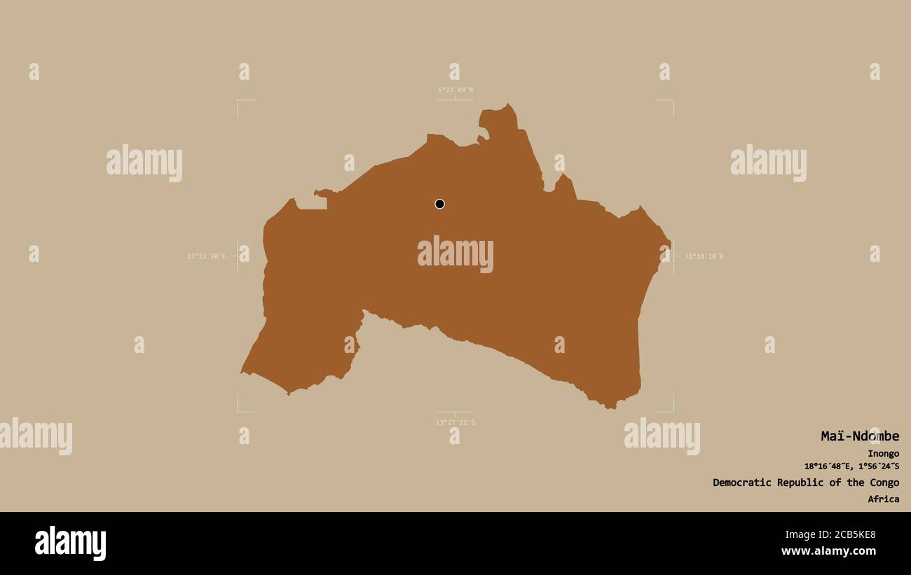 Area of Maï-Ndombe, province of Democratic Republic of the Congo ...