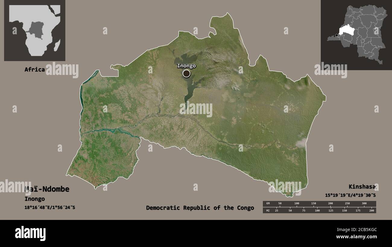 Shape of Maï-Ndombe, province of Democratic Republic of the Congo, and ...