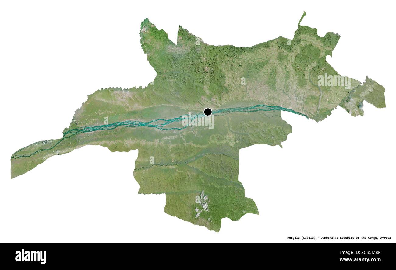 Shape of Mongala, province of Democratic Republic of the Congo, with ...
