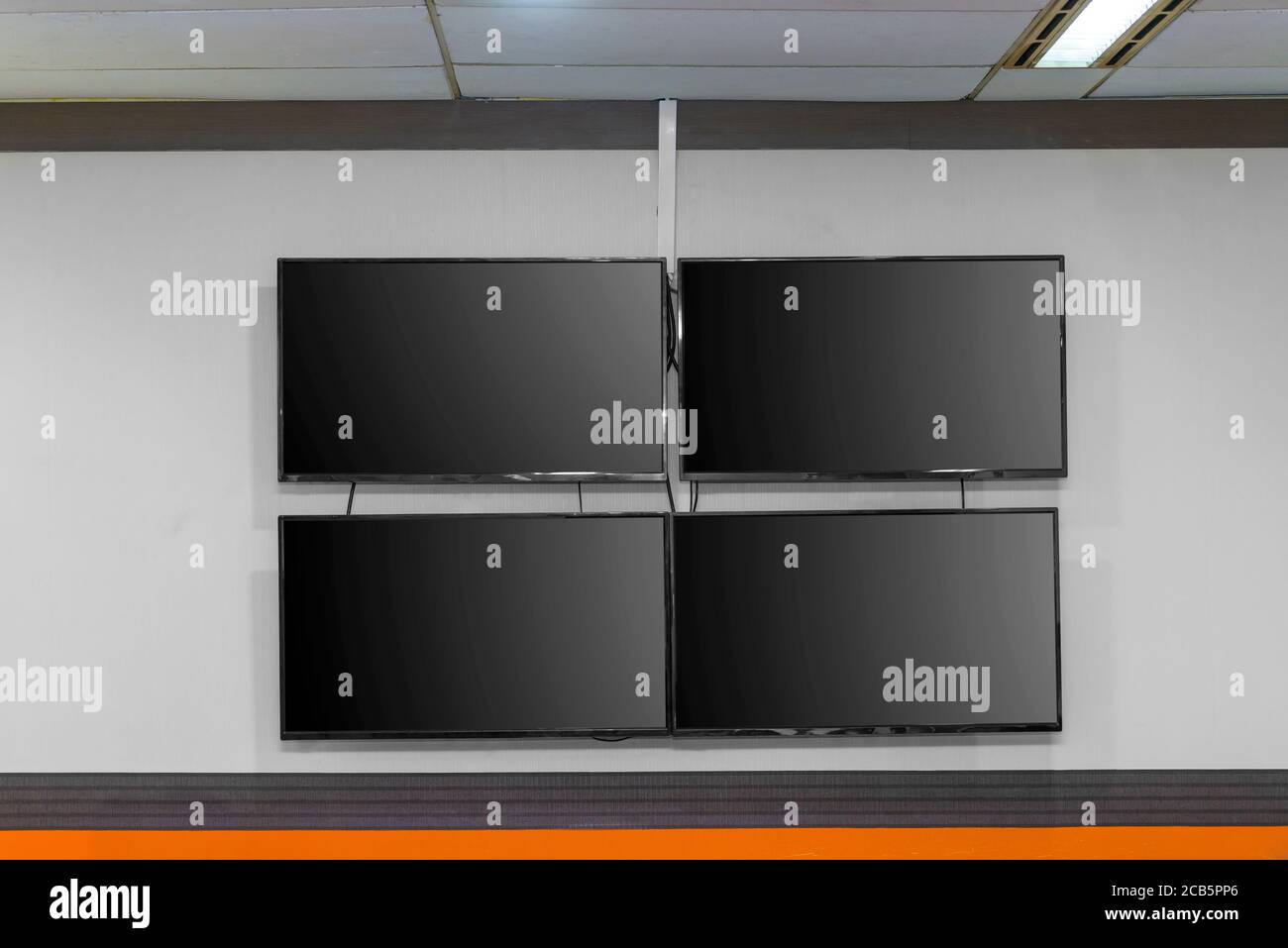 Blank monitor screen for presentation in the office room Stock Photo ...