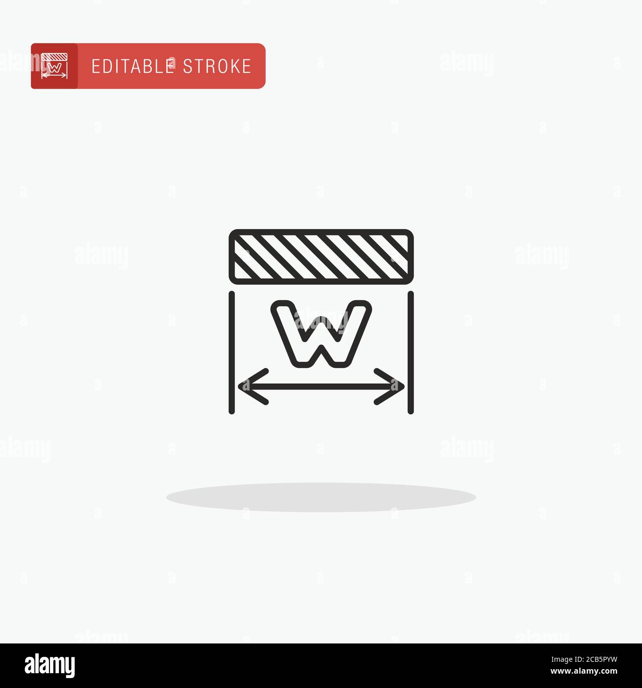 Width icon vector. Width icon for presentation Stock Vector Image & Art ...