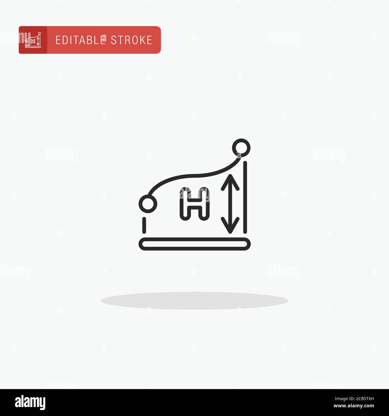 Height icon vector. Height icon for presentation Stock Vector Image ...