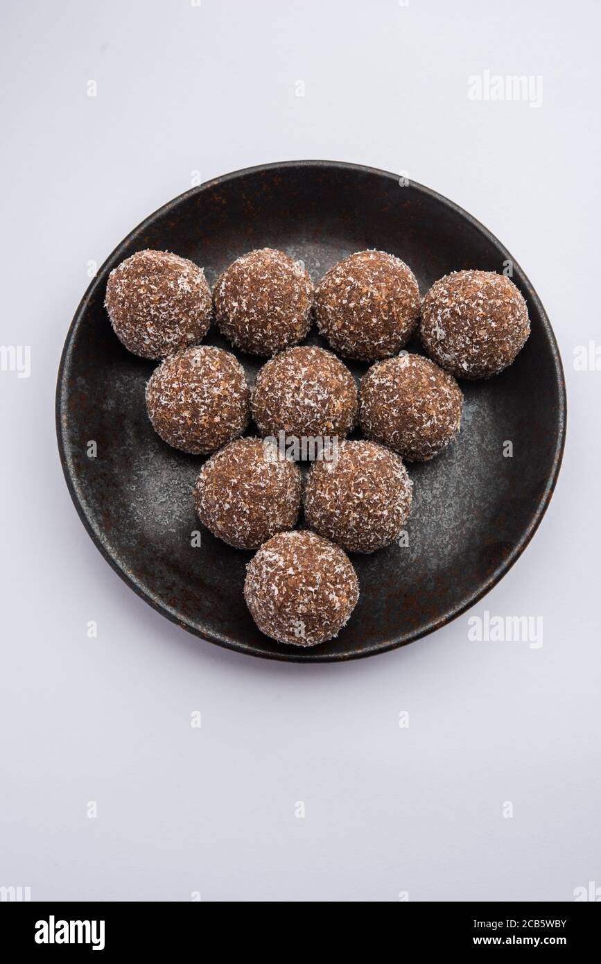 Chocolate Coconut Laddu or Laddoo is a twist to a traditional Nariyal ...