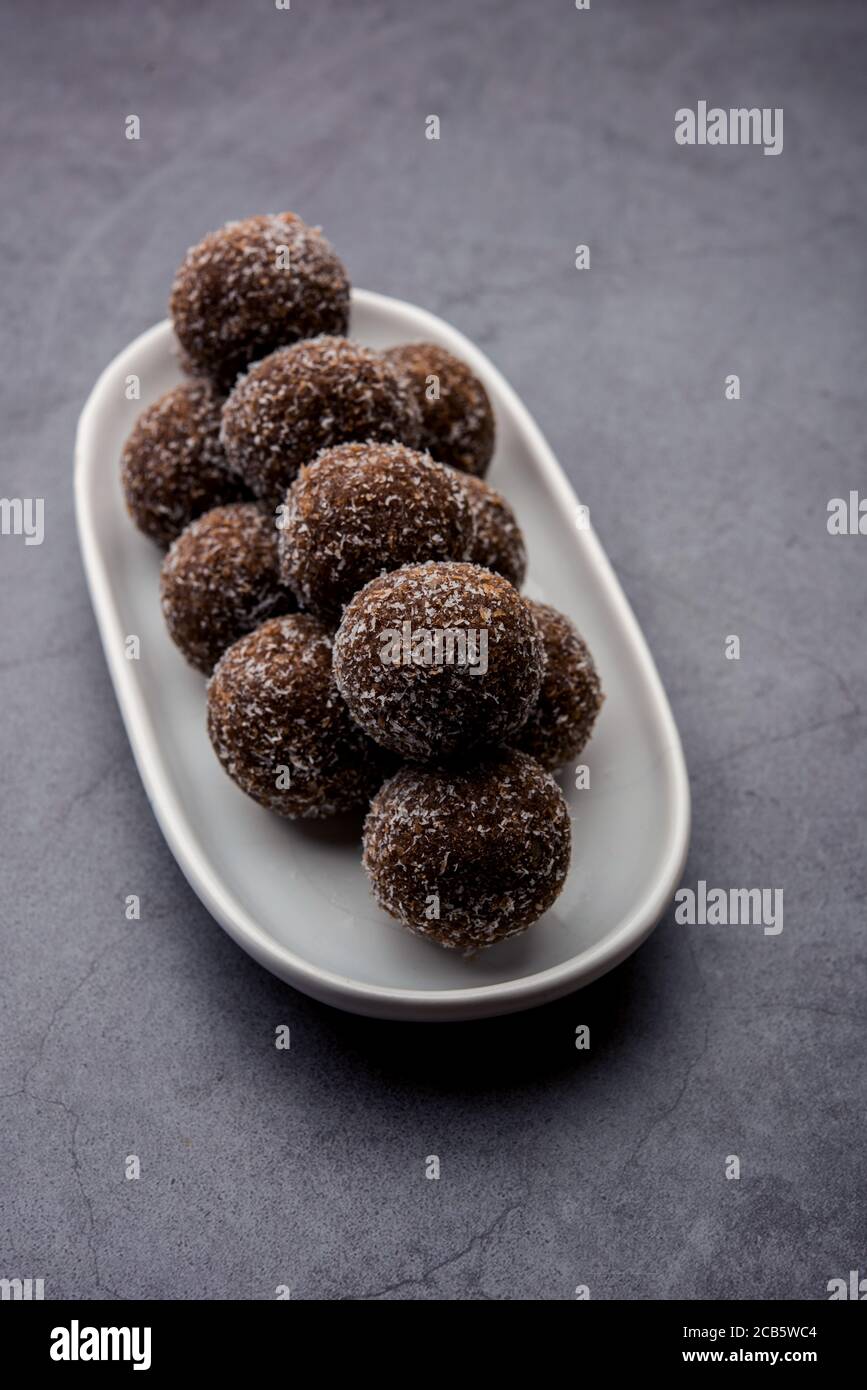 Chocolate Coconut Laddu or Laddoo is a twist to a traditional Nariyal ...