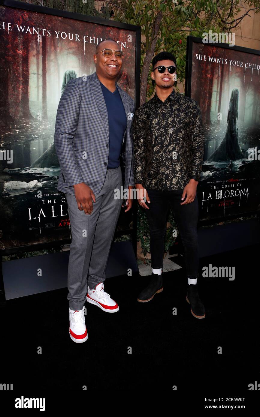 LOS ANGELES - APR 15: Caron Butler, Caron Butler Jr at the "The Curse ...