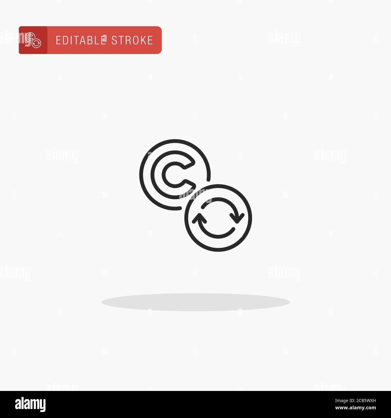 Copyright icon vector. Copyright icon for presentation Stock Vector ...
