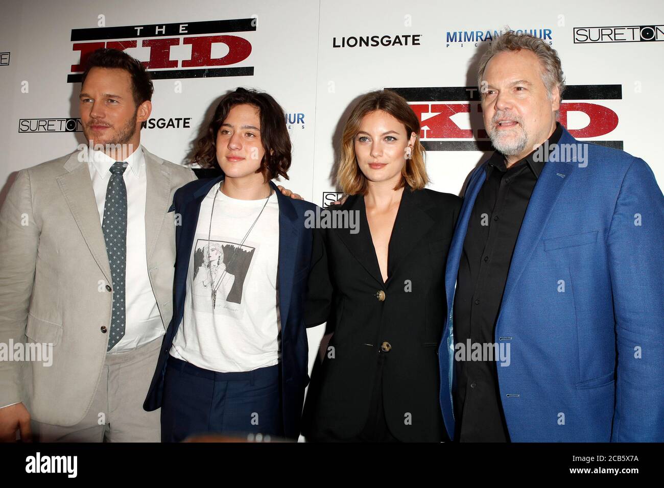 LOS ANGELES - MAR 6: Chris Pratt, Jake Schur, Leila George, Vincent D ...
