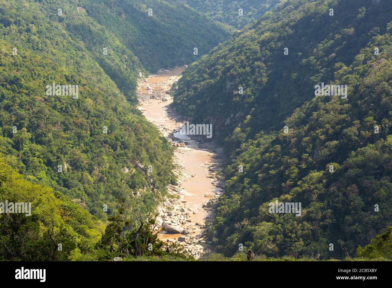 View in the Gorge of the Umtamvuna River, close to Port Edward, KwaZulu ...