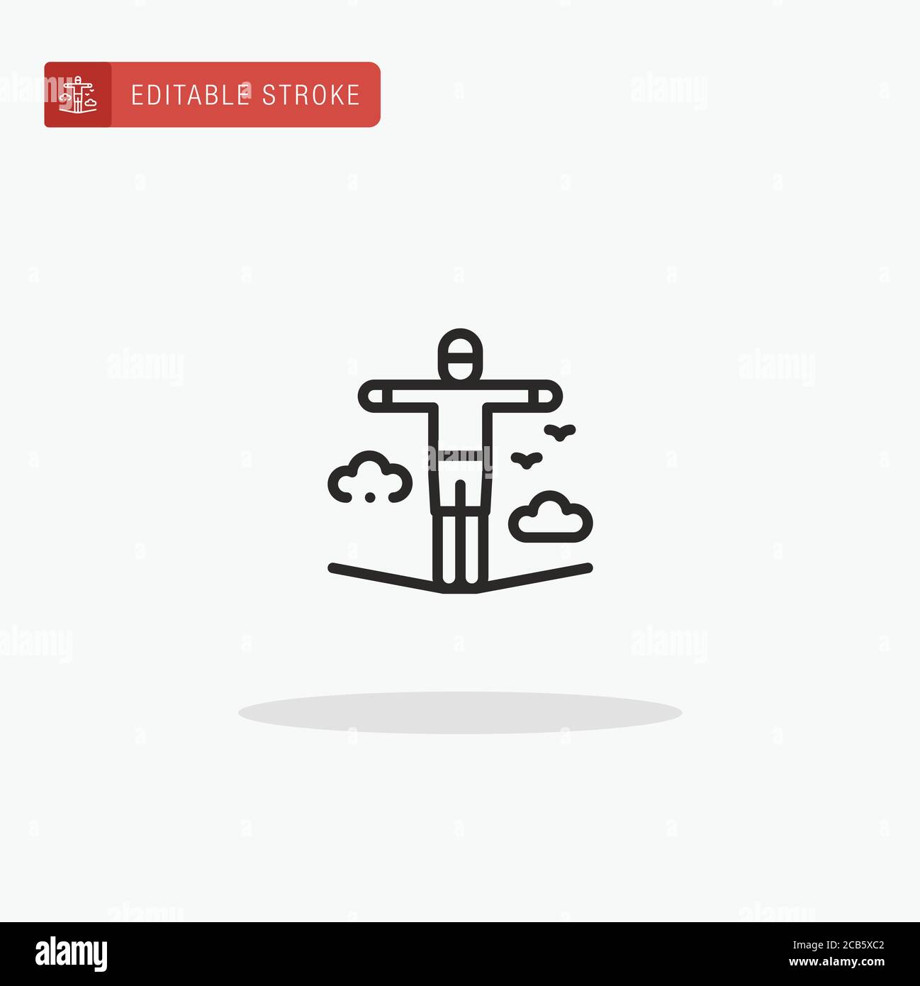Walking On Rope icon vector. Walking On Rope icon for presentation ...